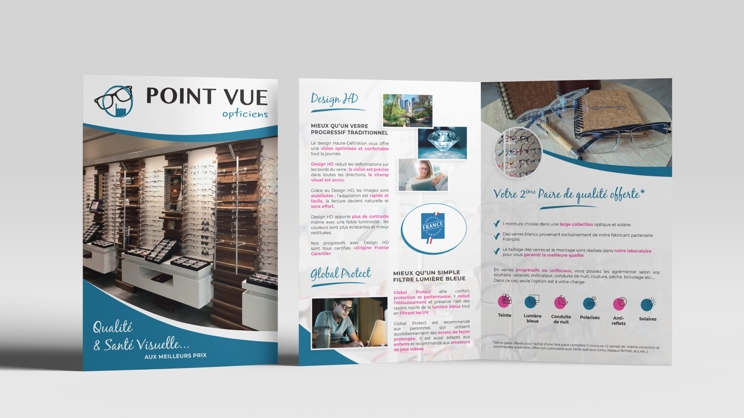 Dépliant & flyer Point Vue - Audrey Champion Graphiste